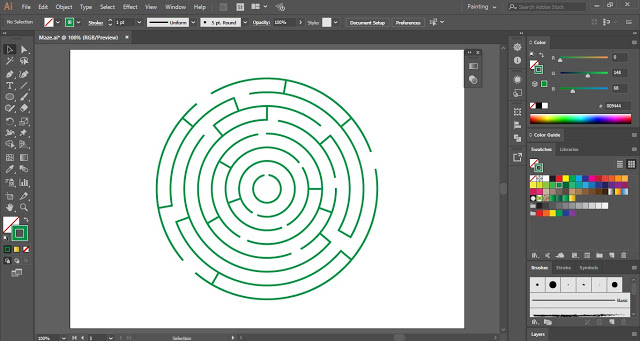 3d Circular Maze In Adobe Illustrator Adobe Tutorial