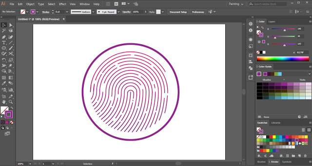 Fingerprint Design In Adobe Illustrator Adobe Tutorial