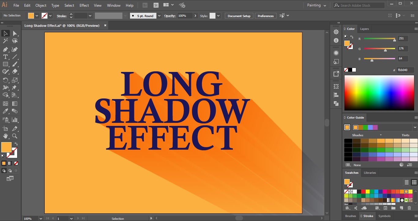 Long Shadow Effect In Adobe Illustrator Adobe Tutorial