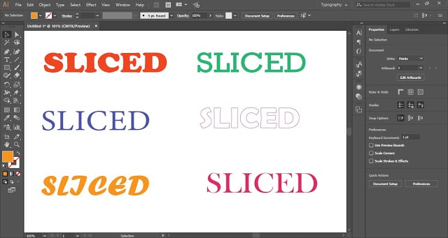 Sliced Text Effect In Adobe Illustrator Adobe Tutorial