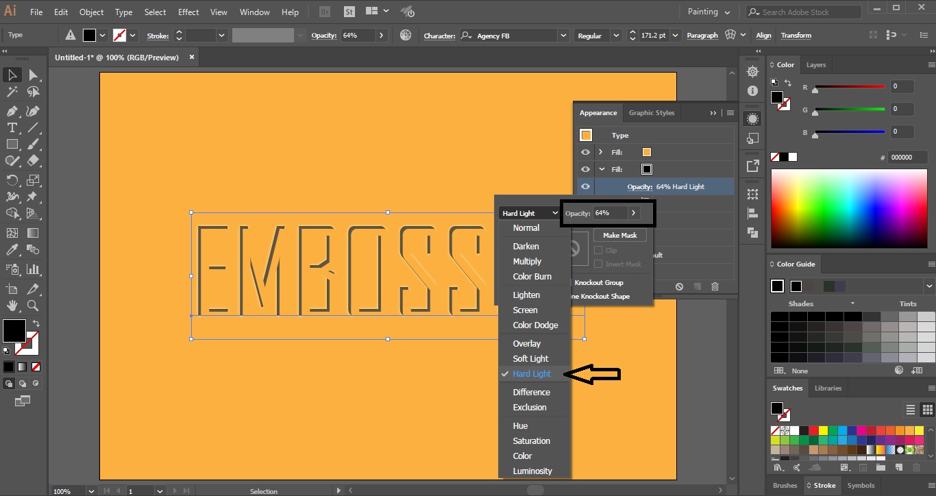 Emboss Text Effect In Adobe Illustrator Adobe Tutorial