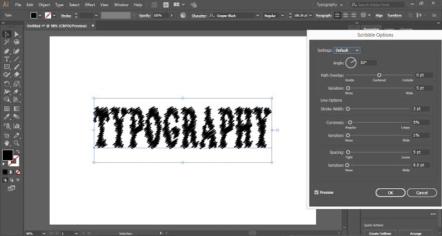 Scribble Text Effect In Adobe Illustrator Adobe Tutorial