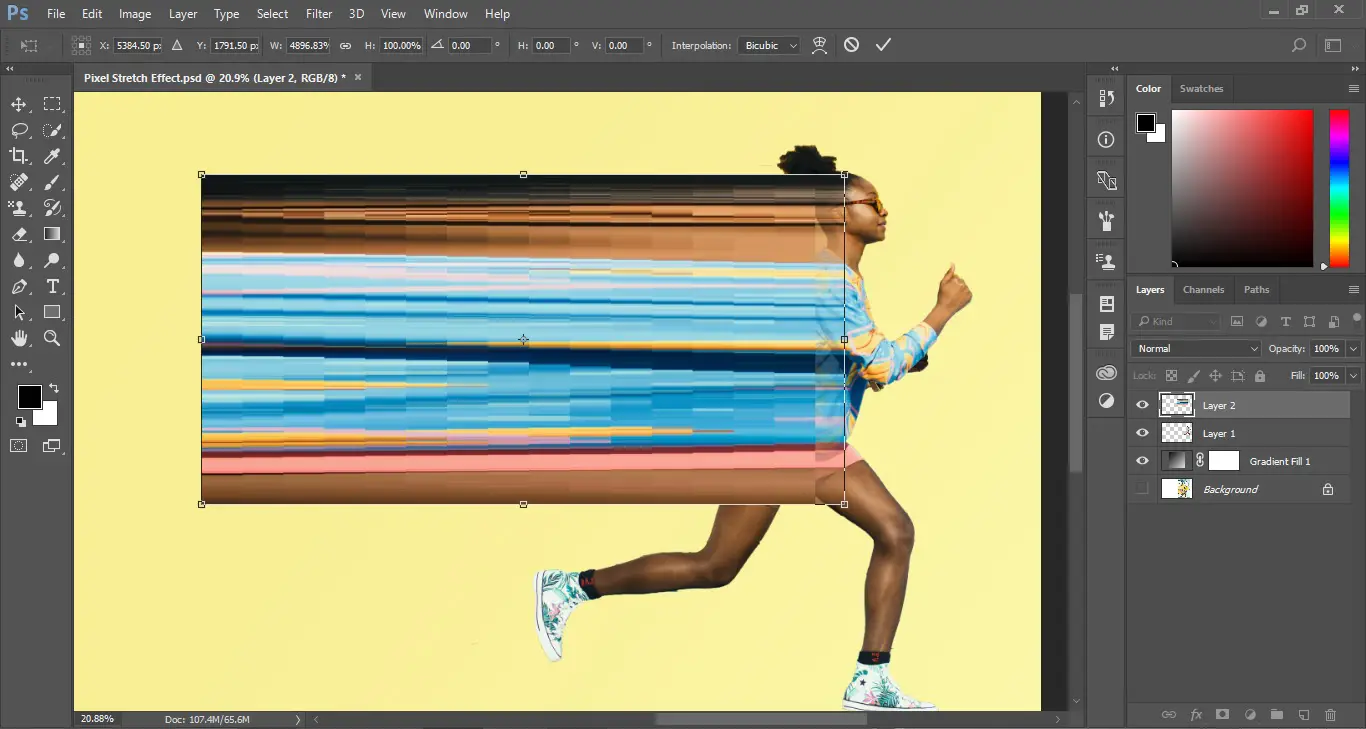 Pixel Stretch Effect | Photoshop Tutorial - Adobe Tutorial